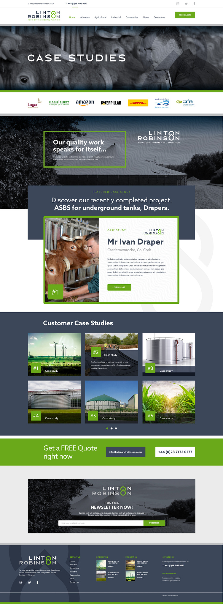 Linton Robinson UI Website Design by Additude Creative on Dribbble