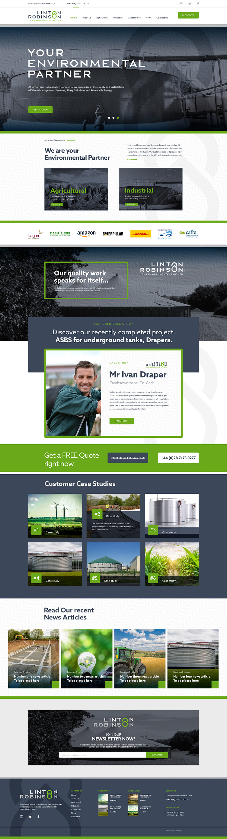 Linton Robinson UI Website Design by Additude Creative on Dribbble