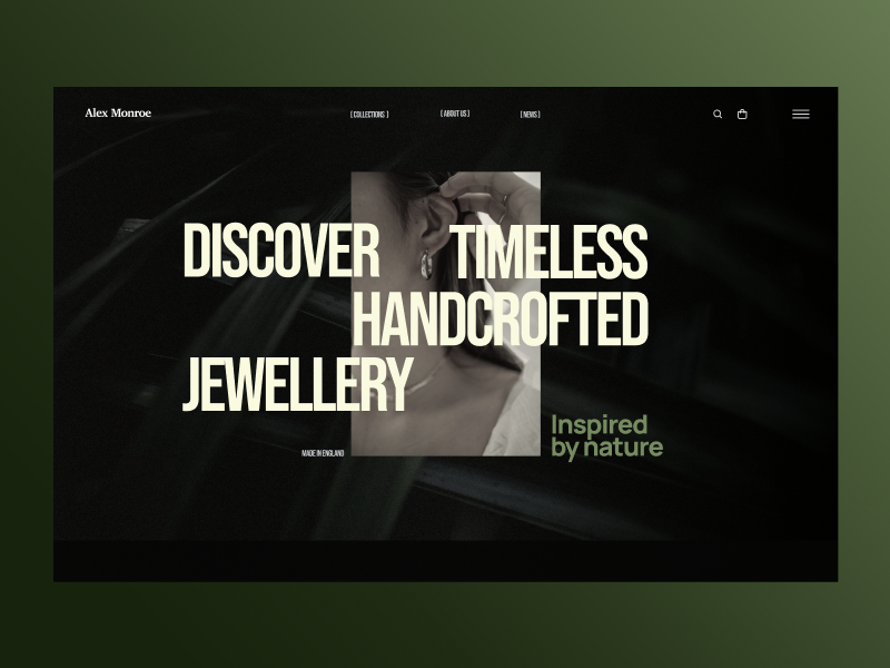 Ecommerce website for jewelry brand Alex Monroe (concept) by Olha Lazarieva on Dribbble