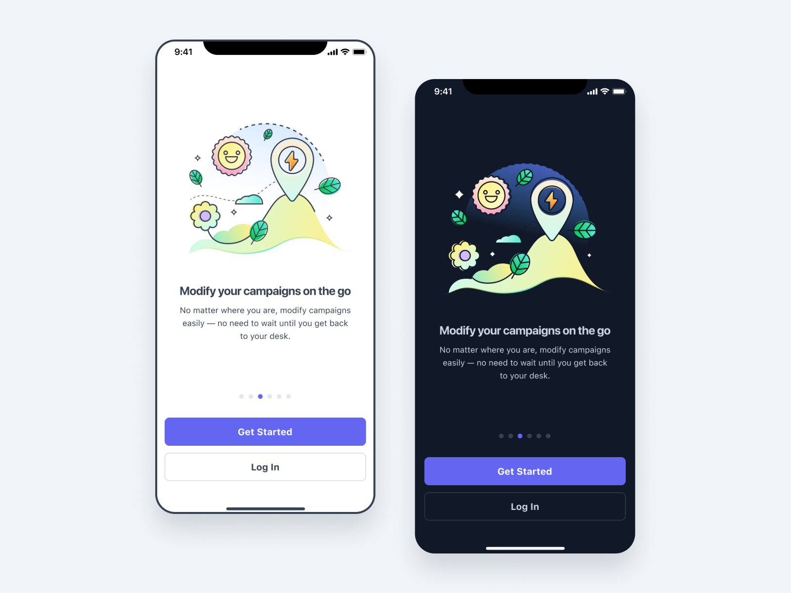 iOS Onboarding Splash Screens by Jake Asiddao for Perpetua Labs on Dribbble