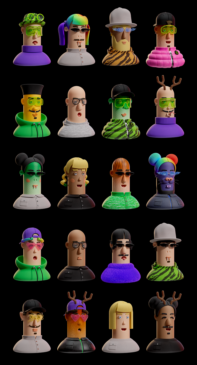 3D Avatars by Kirill Emelyanov for ARKI Studio® on Dribbble