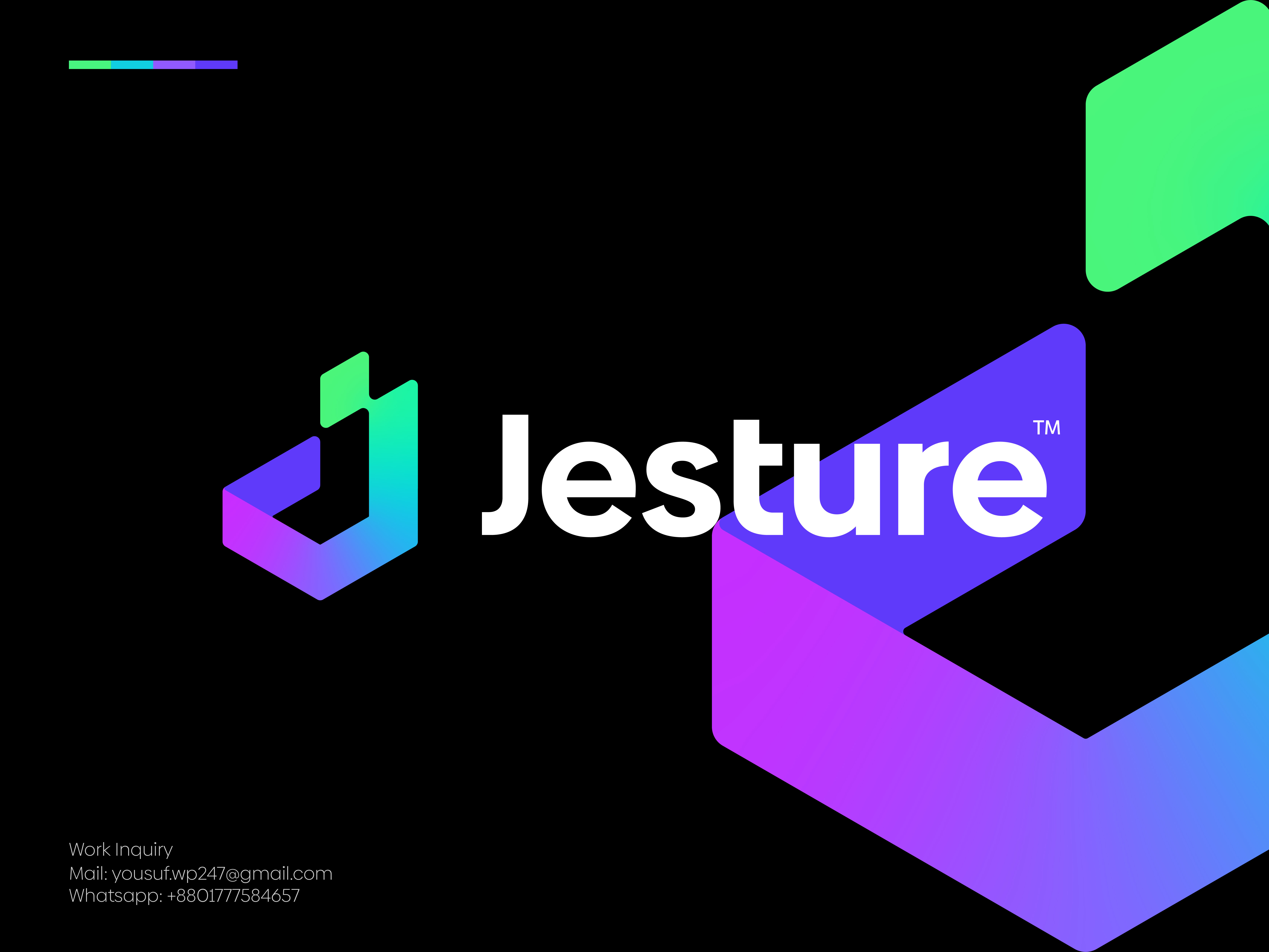 Jesture Logo Brand Identity Design | Technology Logo Concept by Sumon ...