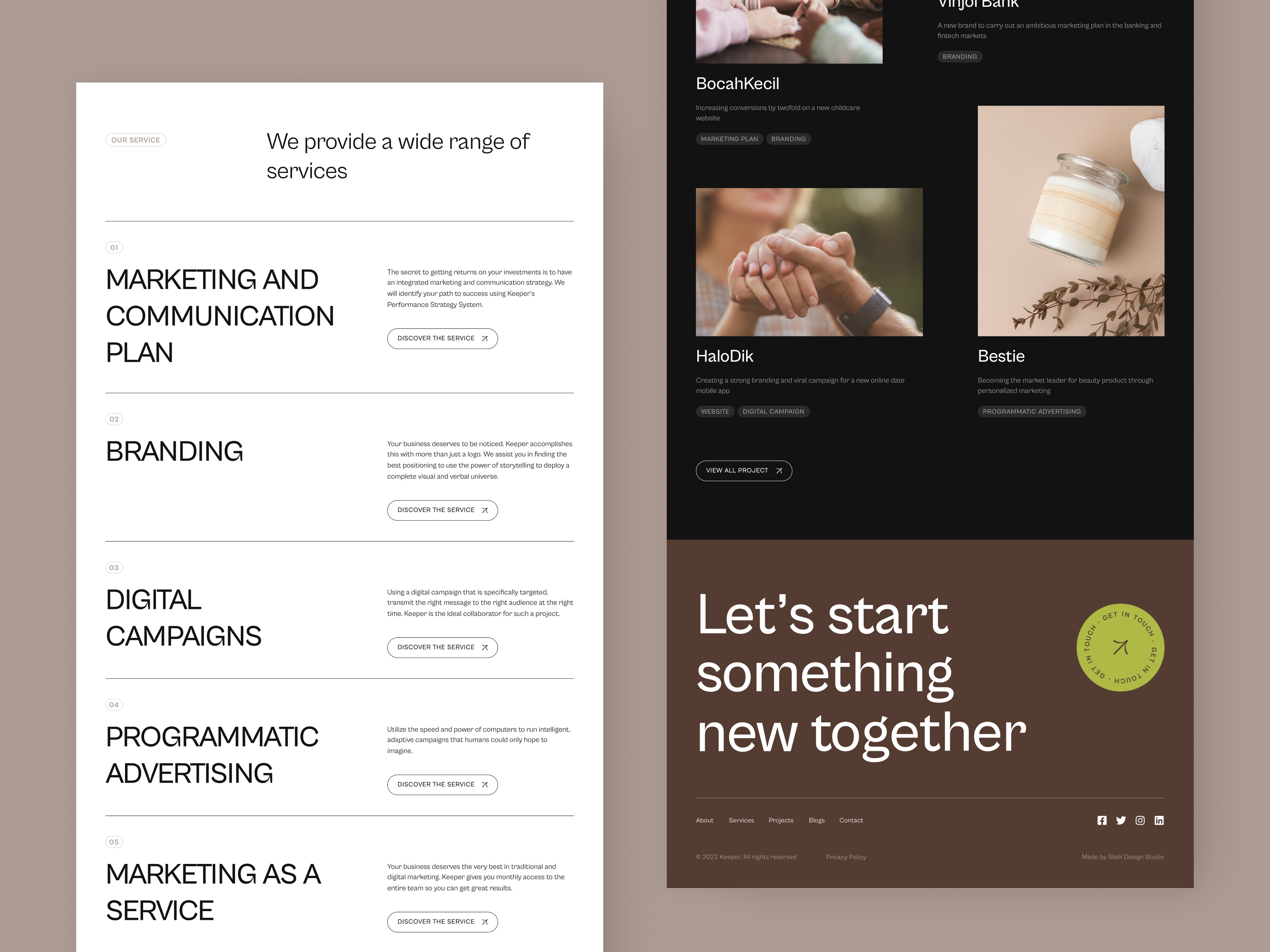 Digital Agency - Service Page by Taufiq Anshori for SLAB Design Studio ...