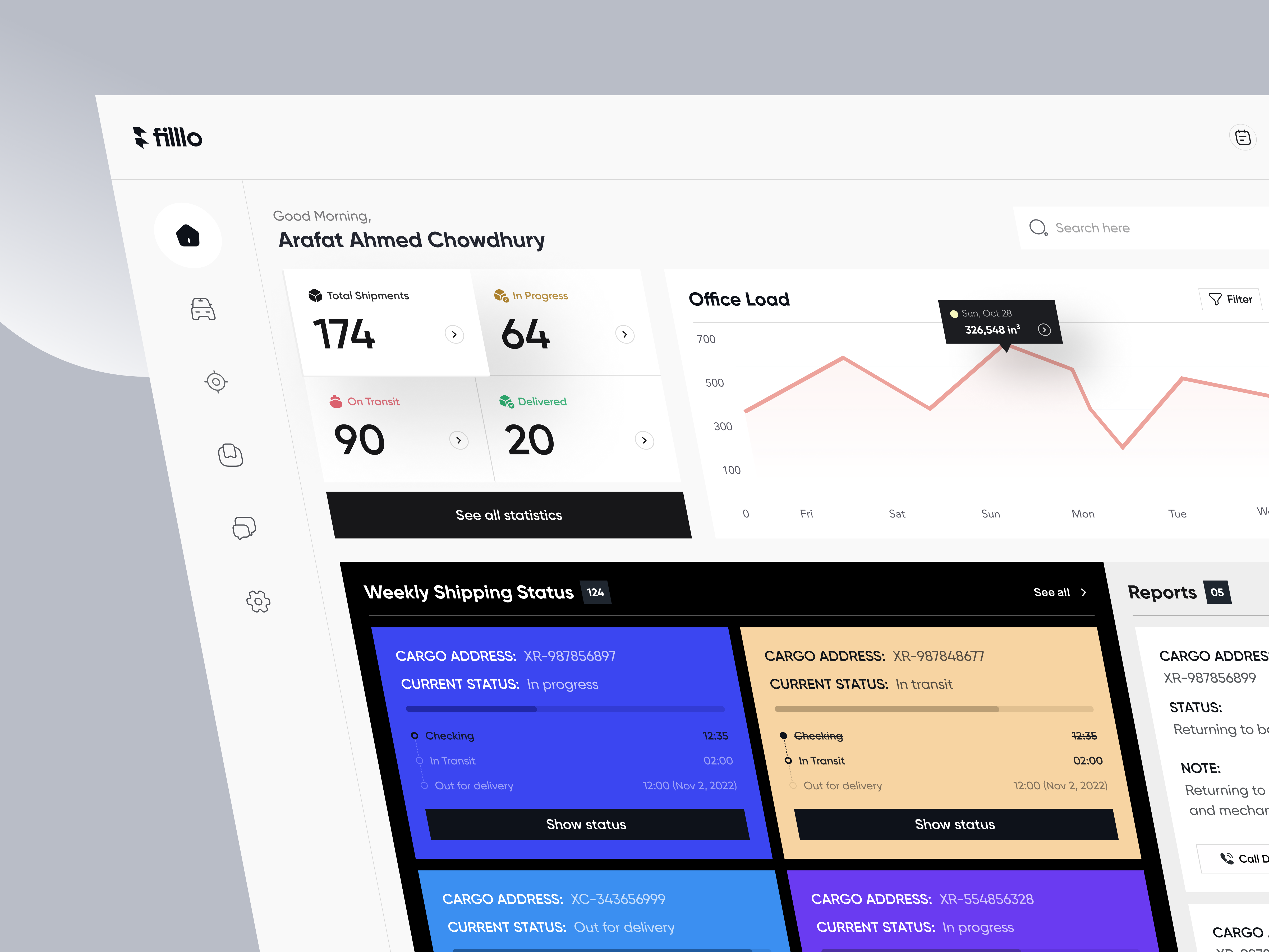 Cargo Delivery - Web Dashboard Design by Arafat Ahmed Chowdhury for ...