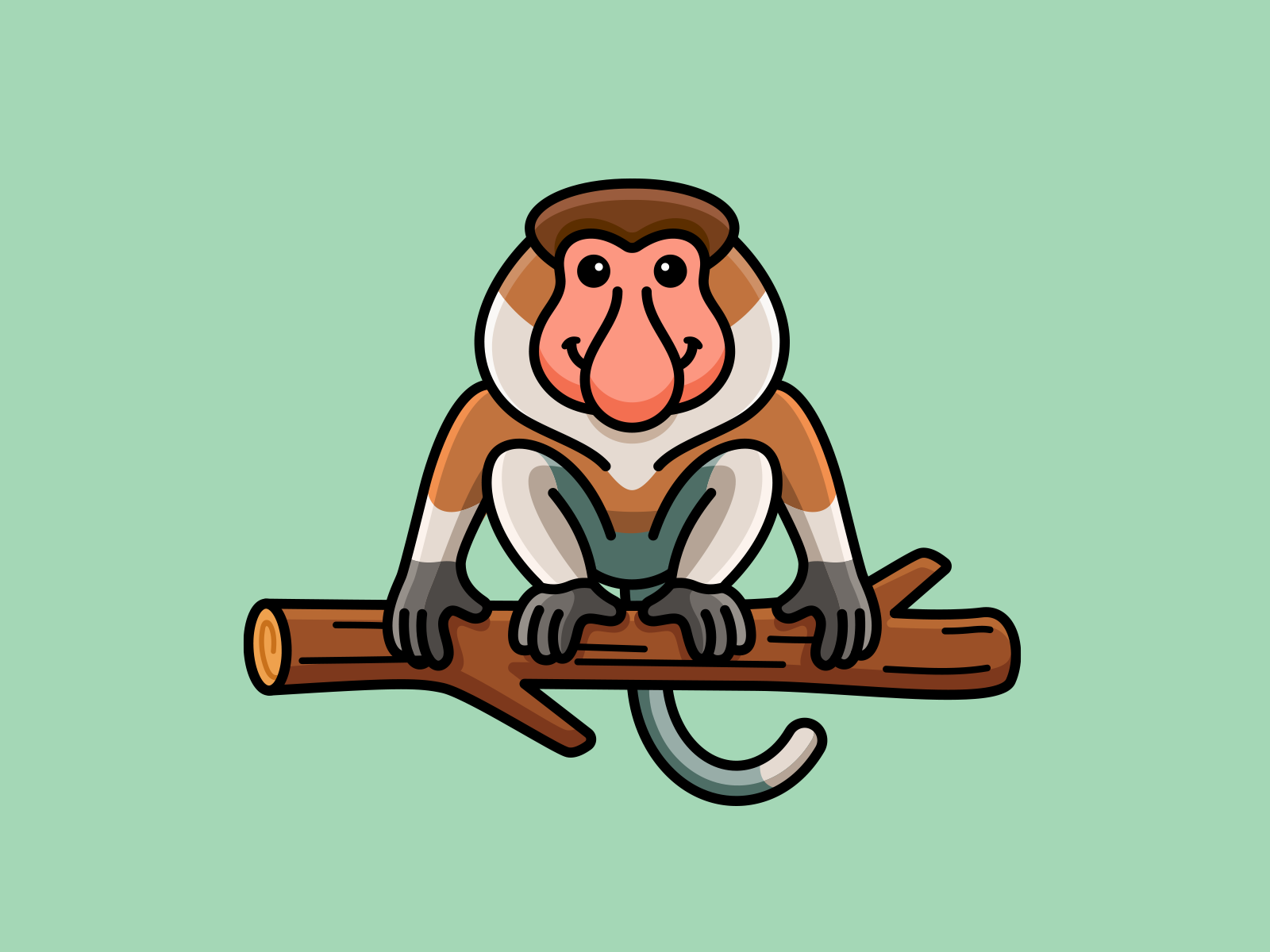 Proboscis Monkey by Alfrey Davilla | vaneltia on Dribbble