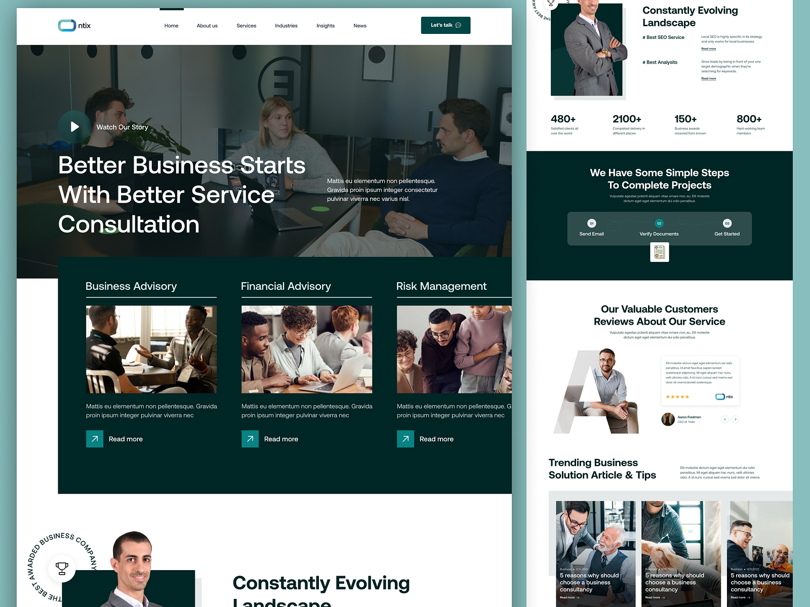 Startup business development consultancy service website by Rezwan for ...