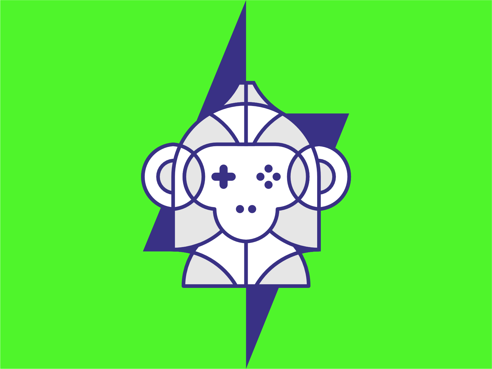 Astro monkey, gaming ape: game pad + ape, logo design symbol by Alex ...