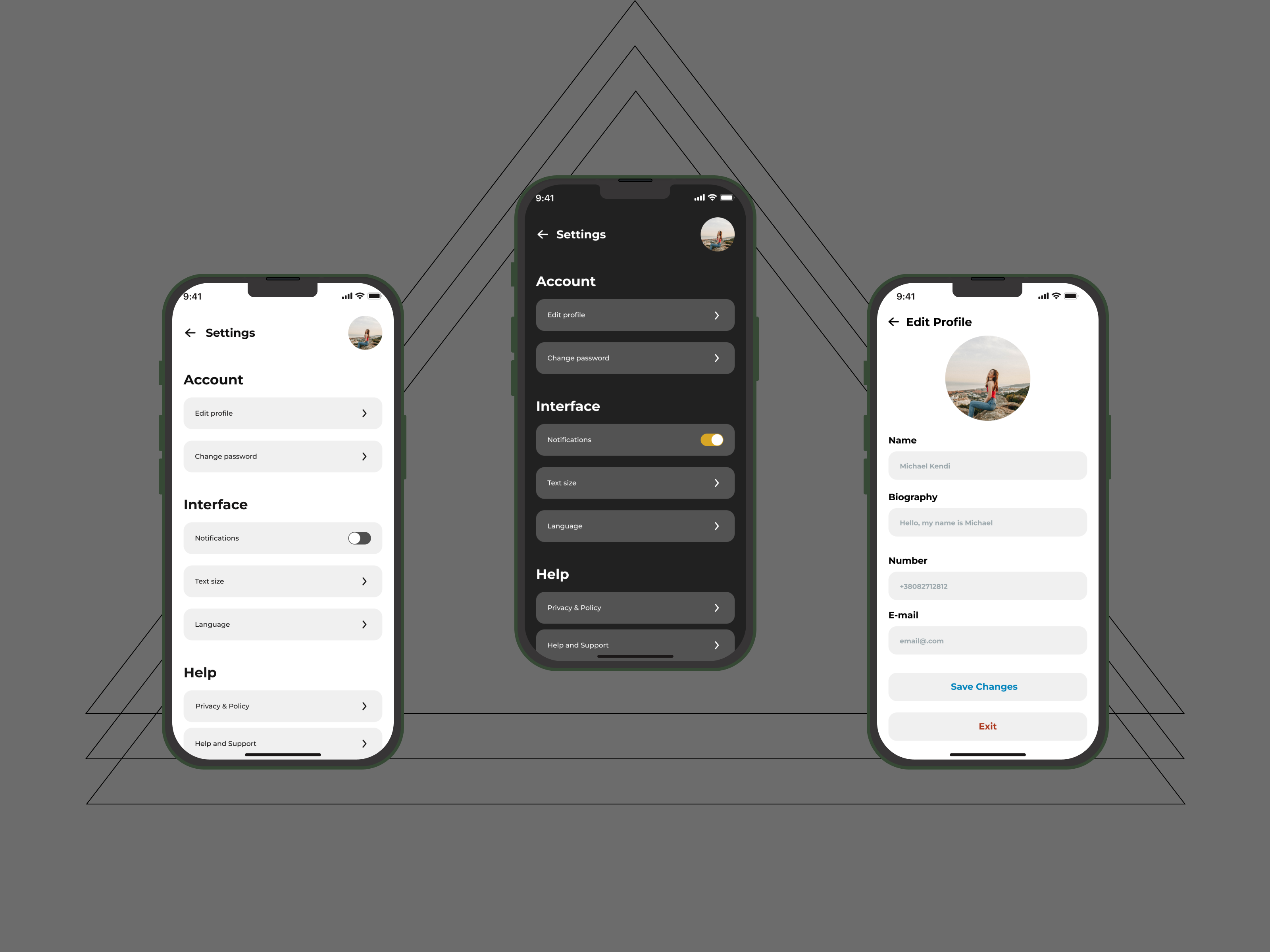 Daily UI 007 | Settings by Denys Rybalchenko on Dribbble