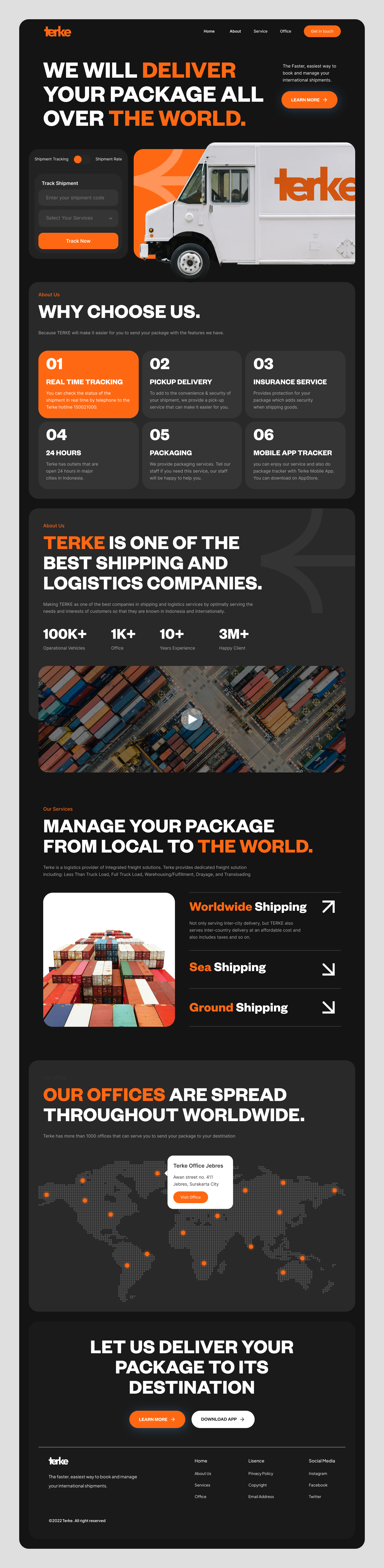 TERKE - Logistics Shipping Landing Page by Faza Dzikrulloh for Sans ...