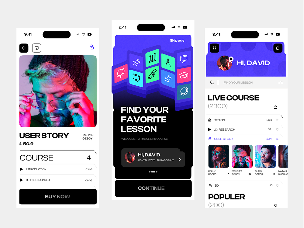 Course App designs, themes, templates and downloadable graphic elements ...