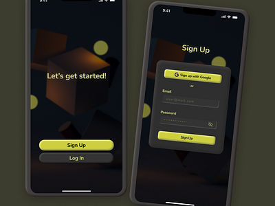 Sign Up Screen by Deborah Adeoye on Dribbble