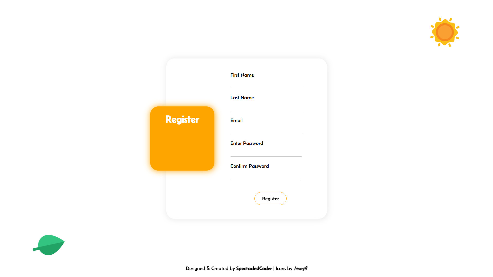 Register Template by SpectacledCoder on Dribbble