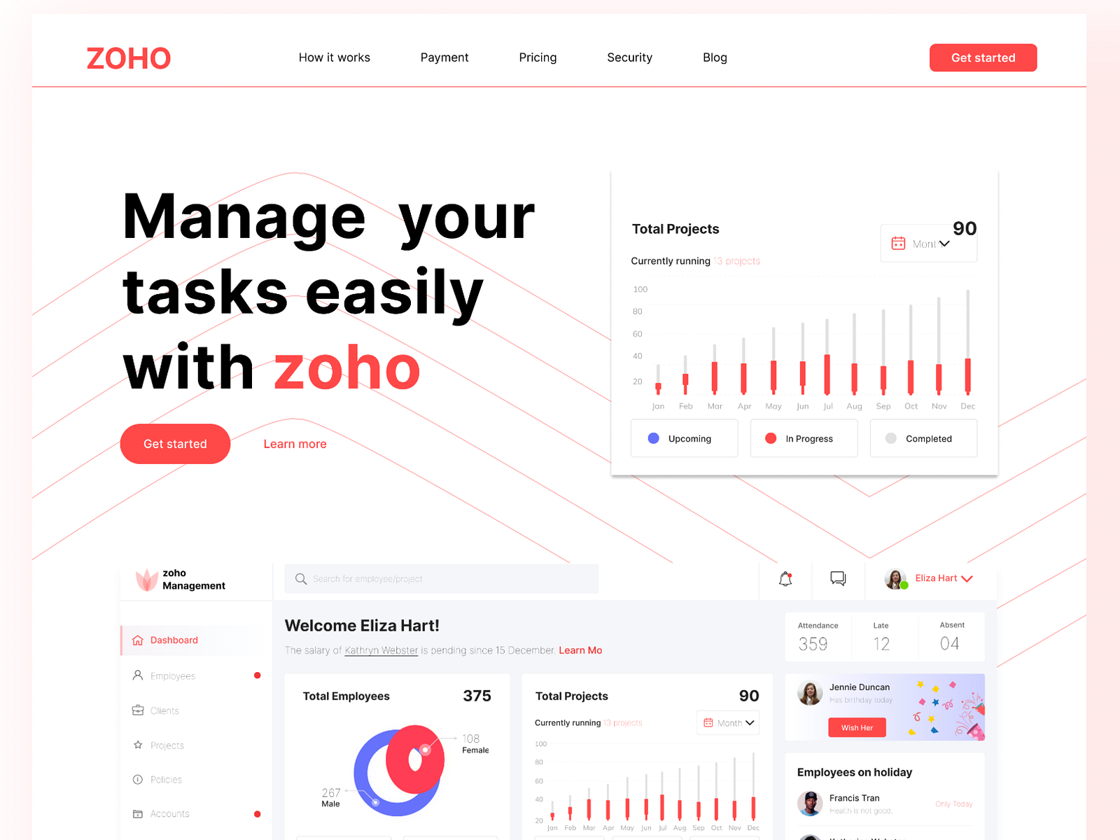 Zoho management system by Damilola on Dribbble