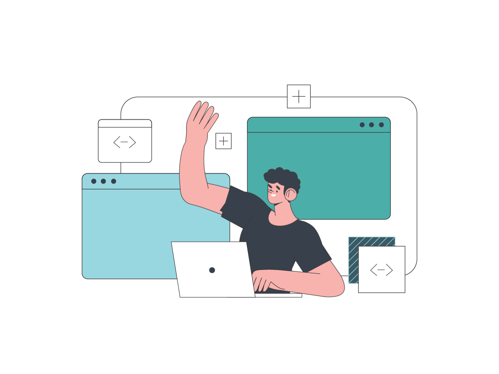 Developer Animation by Shalvi Nanavati for KrishaWeb on Dribbble