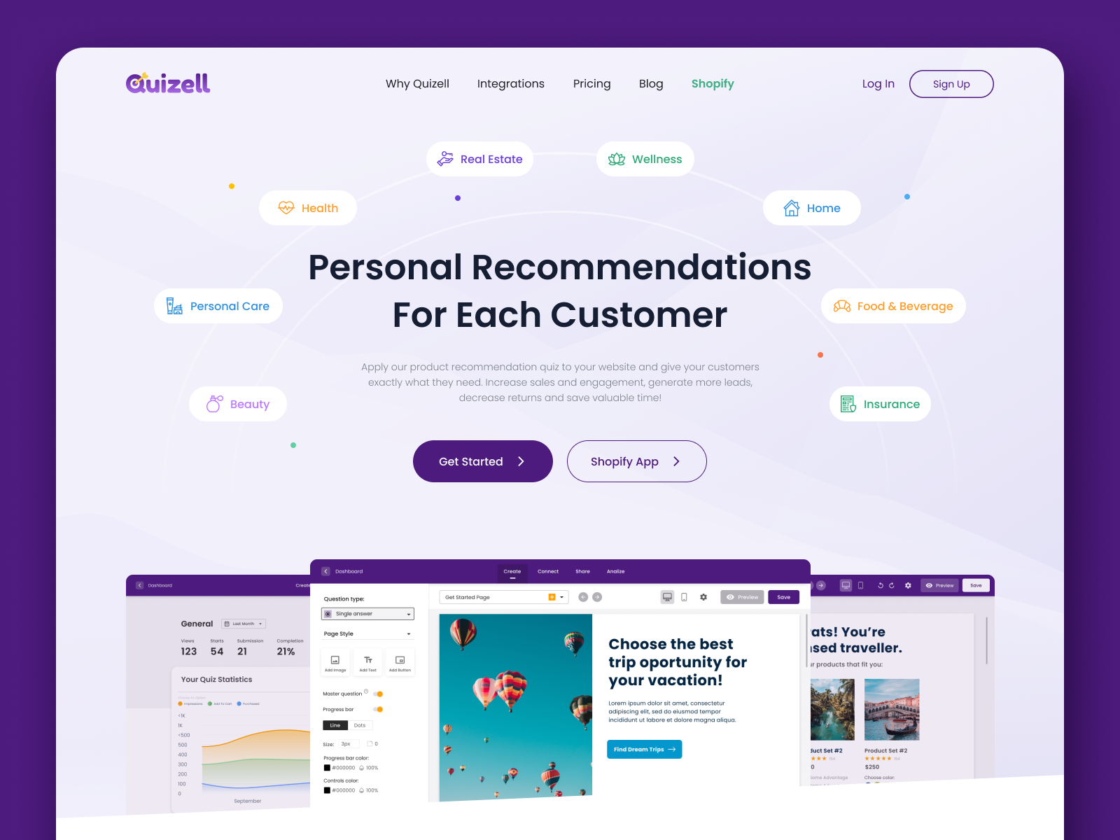 Quizell SaaS platform website design by Obvious Studio on Dribbble