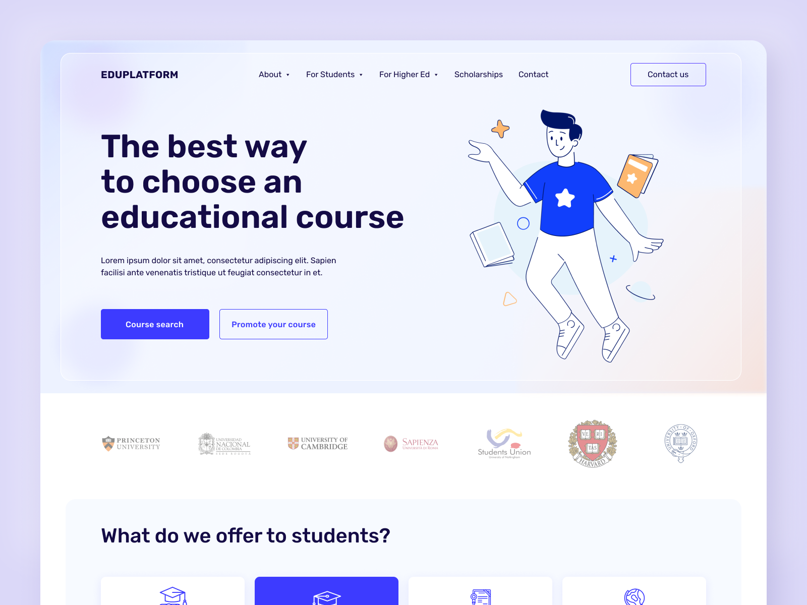 Eduplatform design by Obvious Studio on Dribbble