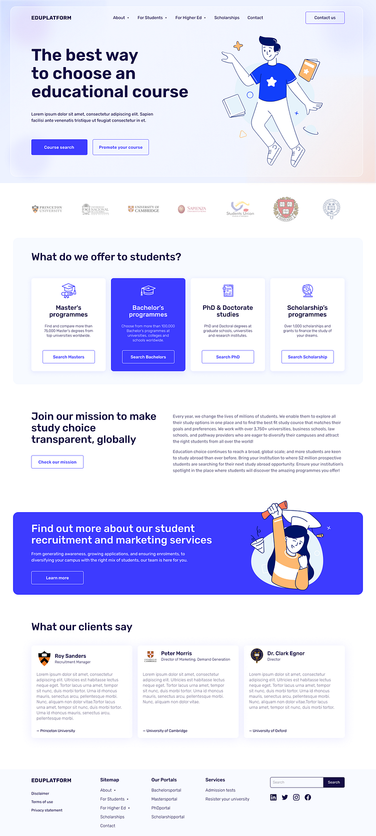 Eduplatform design by Obvious Studio on Dribbble