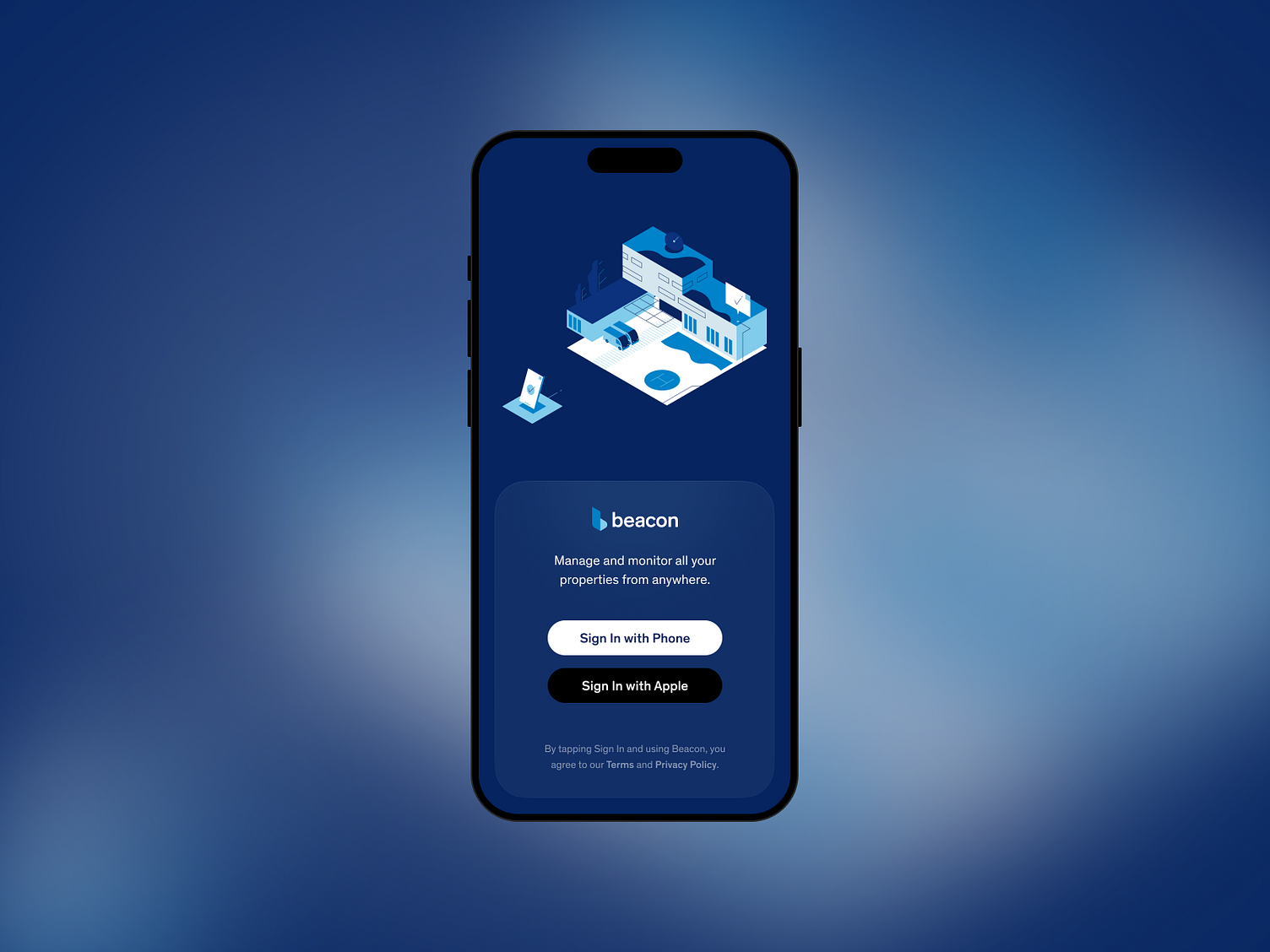 Beacon iOS App Login Screen by Parker Ehret on Dribbble