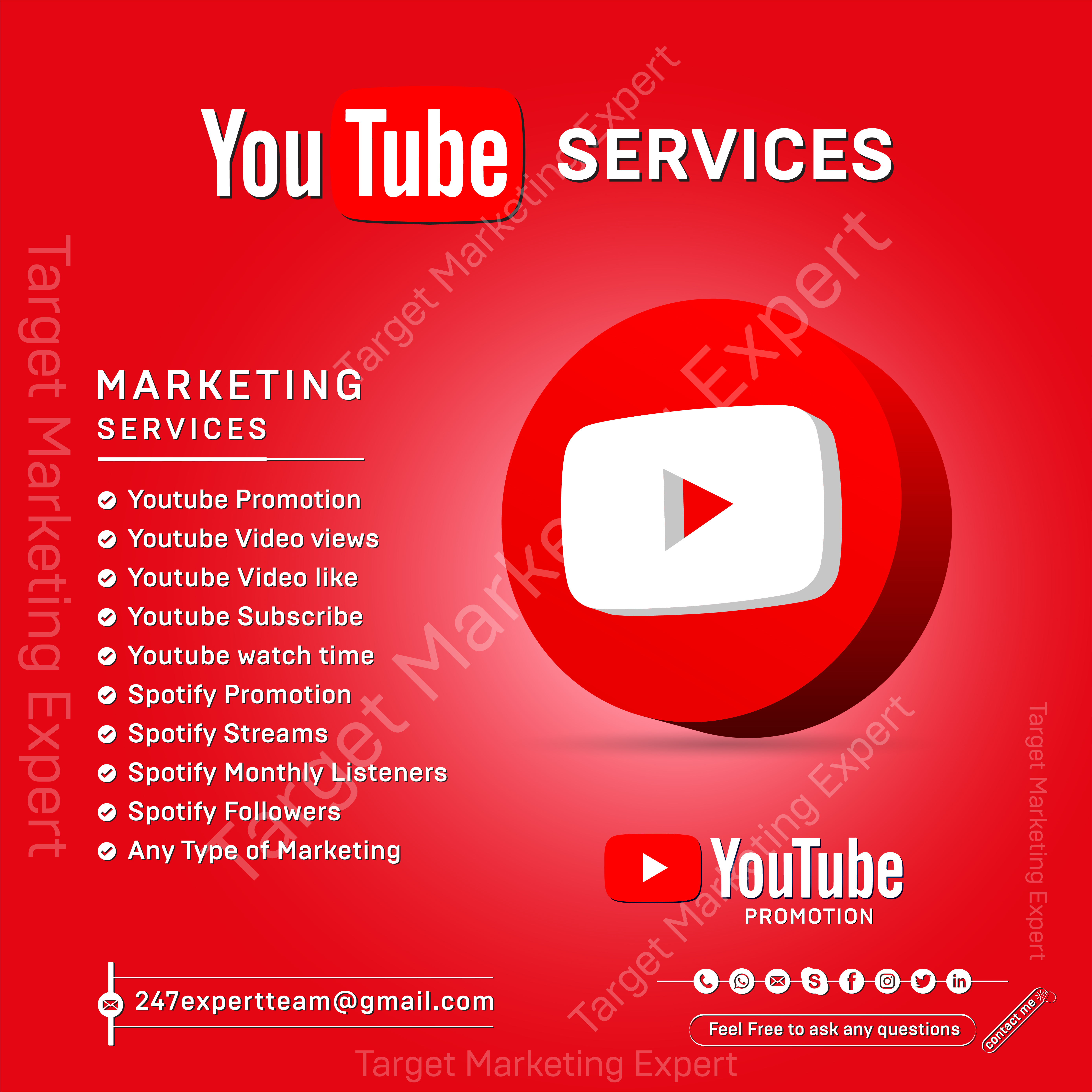 I will do premium youtube video promotion or channel Promotion by ...