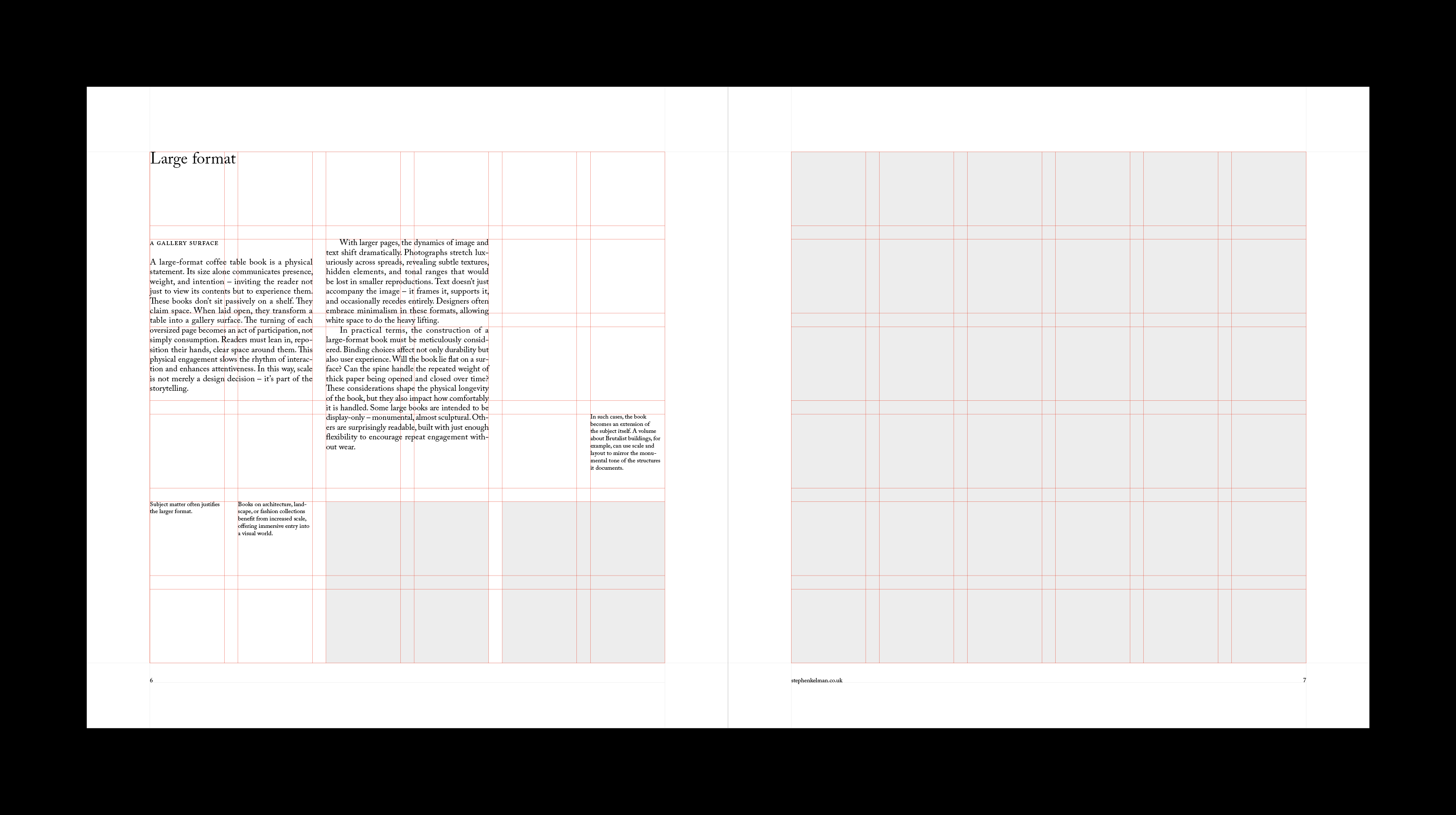 Coffee Table Book Grid System for InDesign | Serif by Stephen Kelman on ...