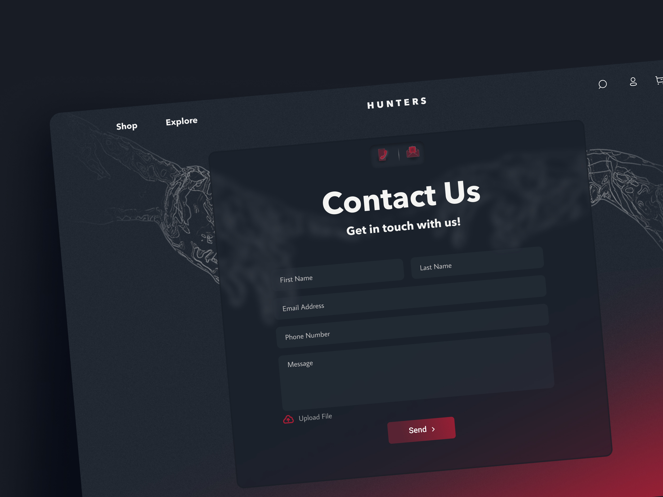 Contact Us page UI | Contact us form UI design by Mahsa Nasiri on Dribbble