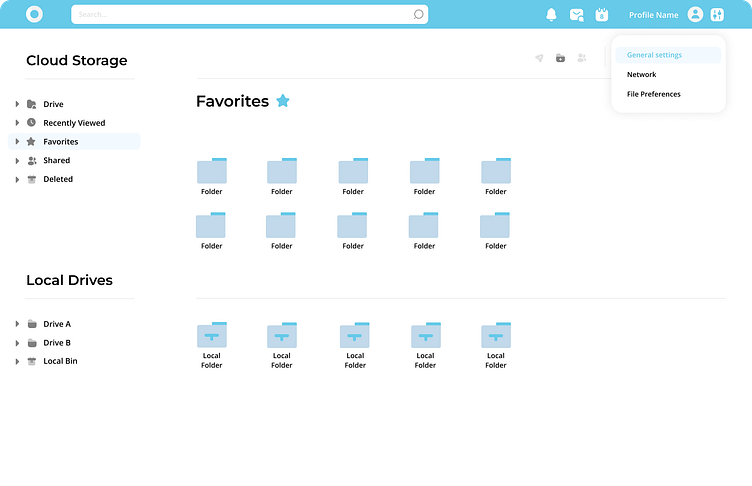 File Manager UX / UI Project by marcin wróblewski on Dribbble