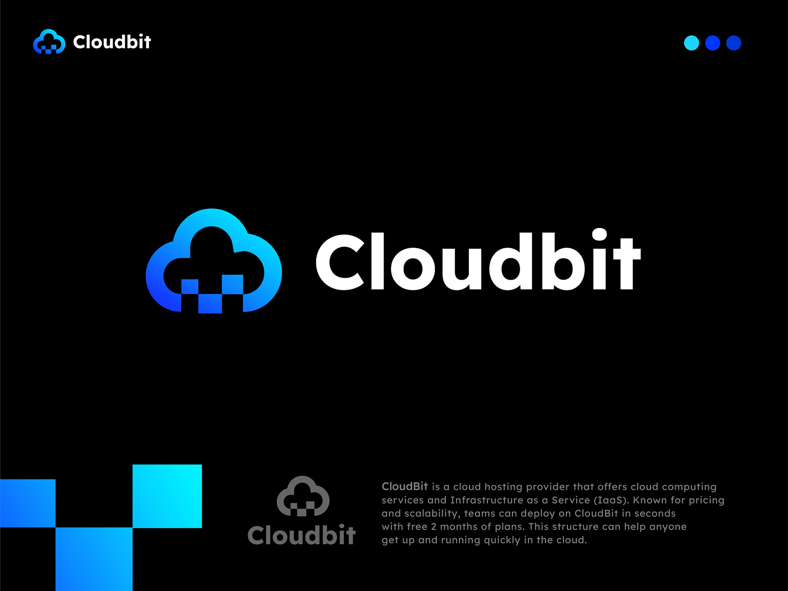 cloud hosting logo and brand identity design by Masum Billah on Dribbble