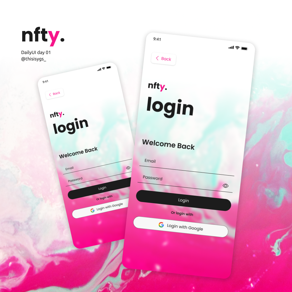 Daily UI Day 01 - NFT Login Page Application by Rama Yogaswara on Dribbble