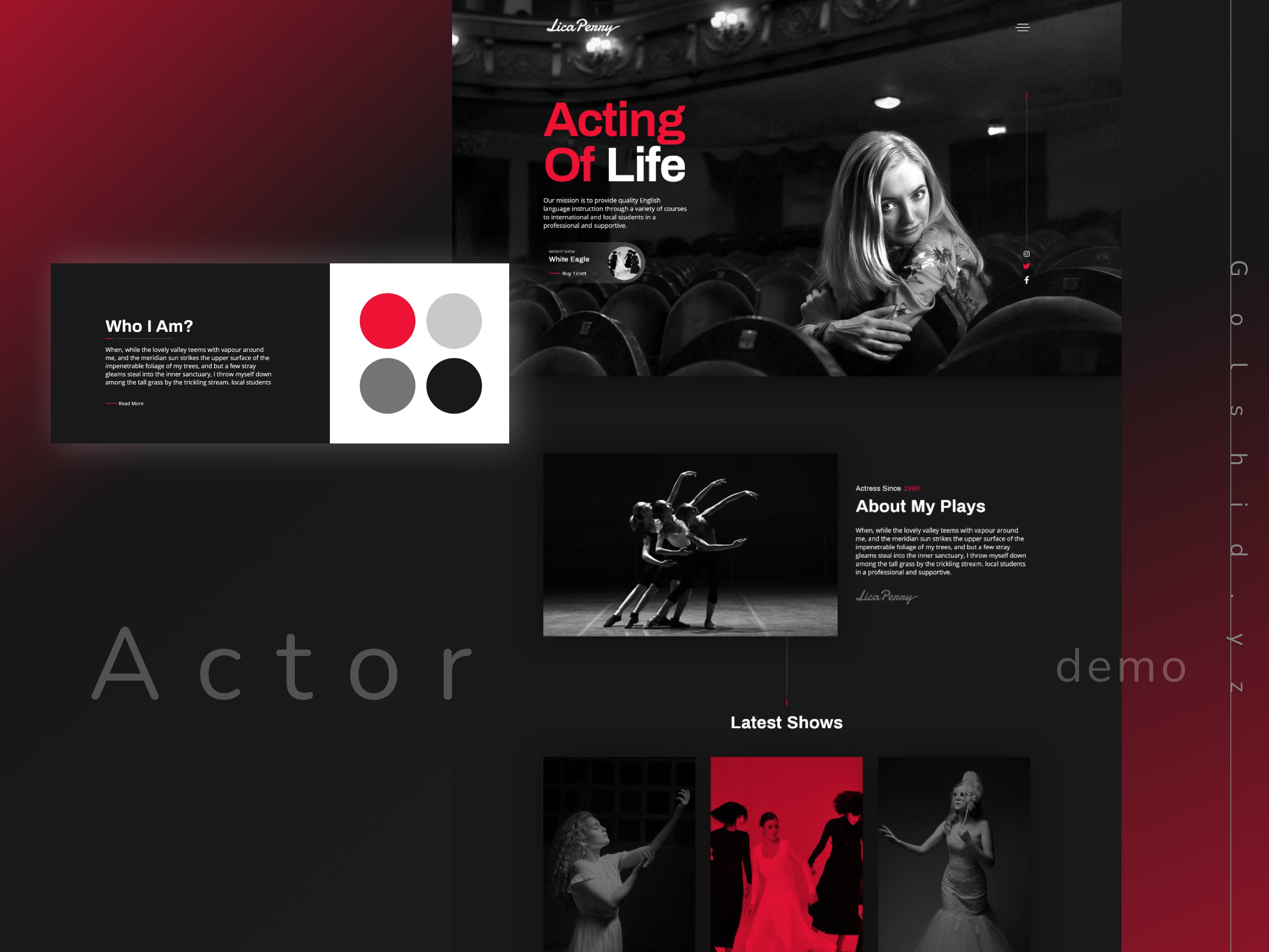 Actor demo (Web design) by Golshid yz on Dribbble