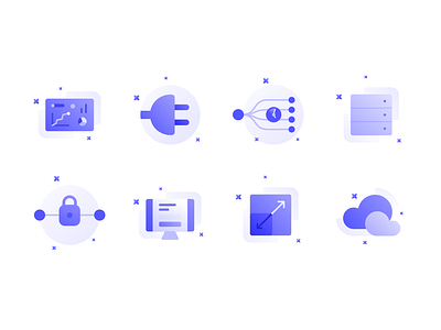 Icons for a software startup by Tautvydas Andrulis on Dribbble