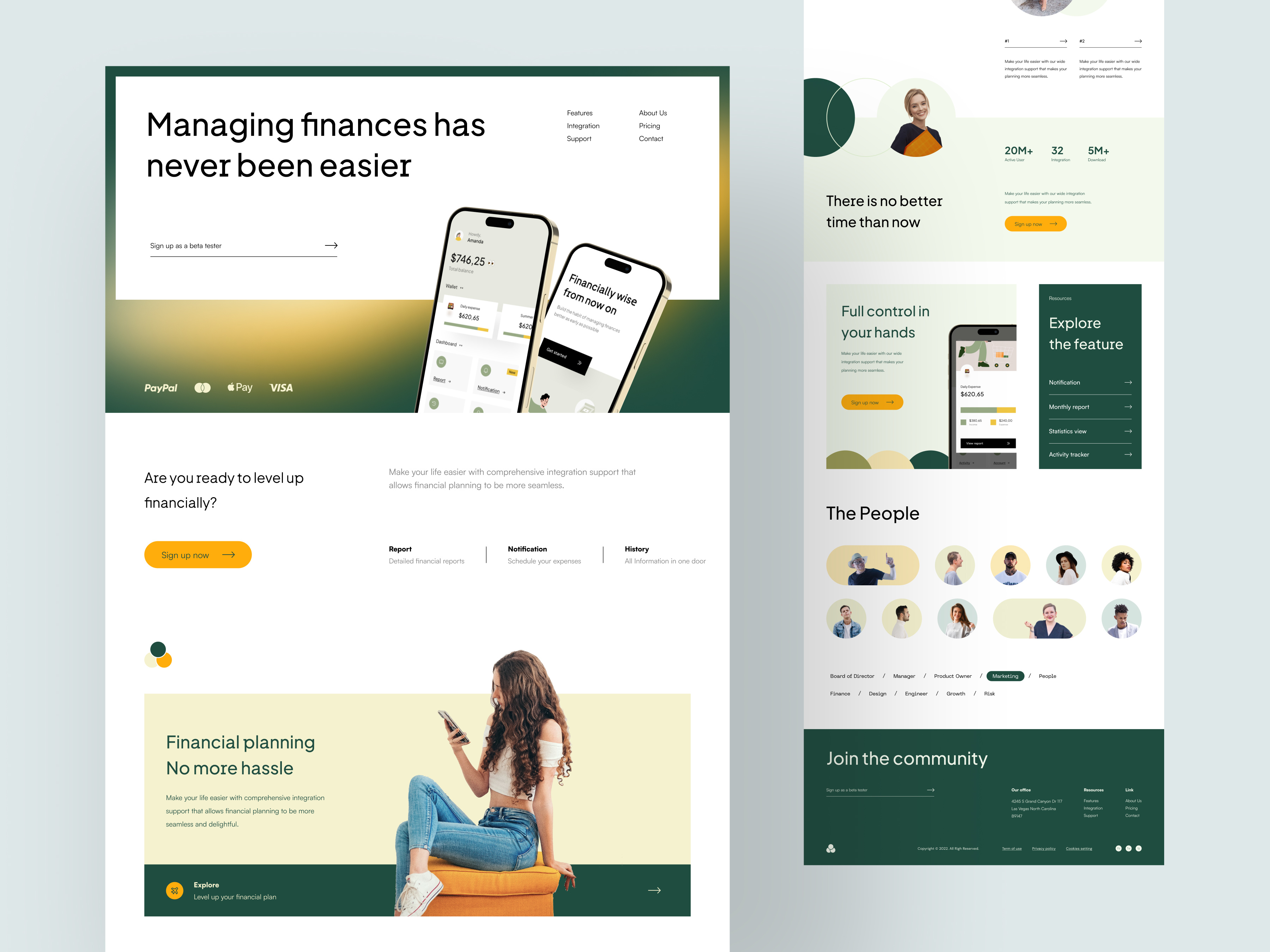 Landing page for Financial App - Expense and Income Manager by Maulana ...