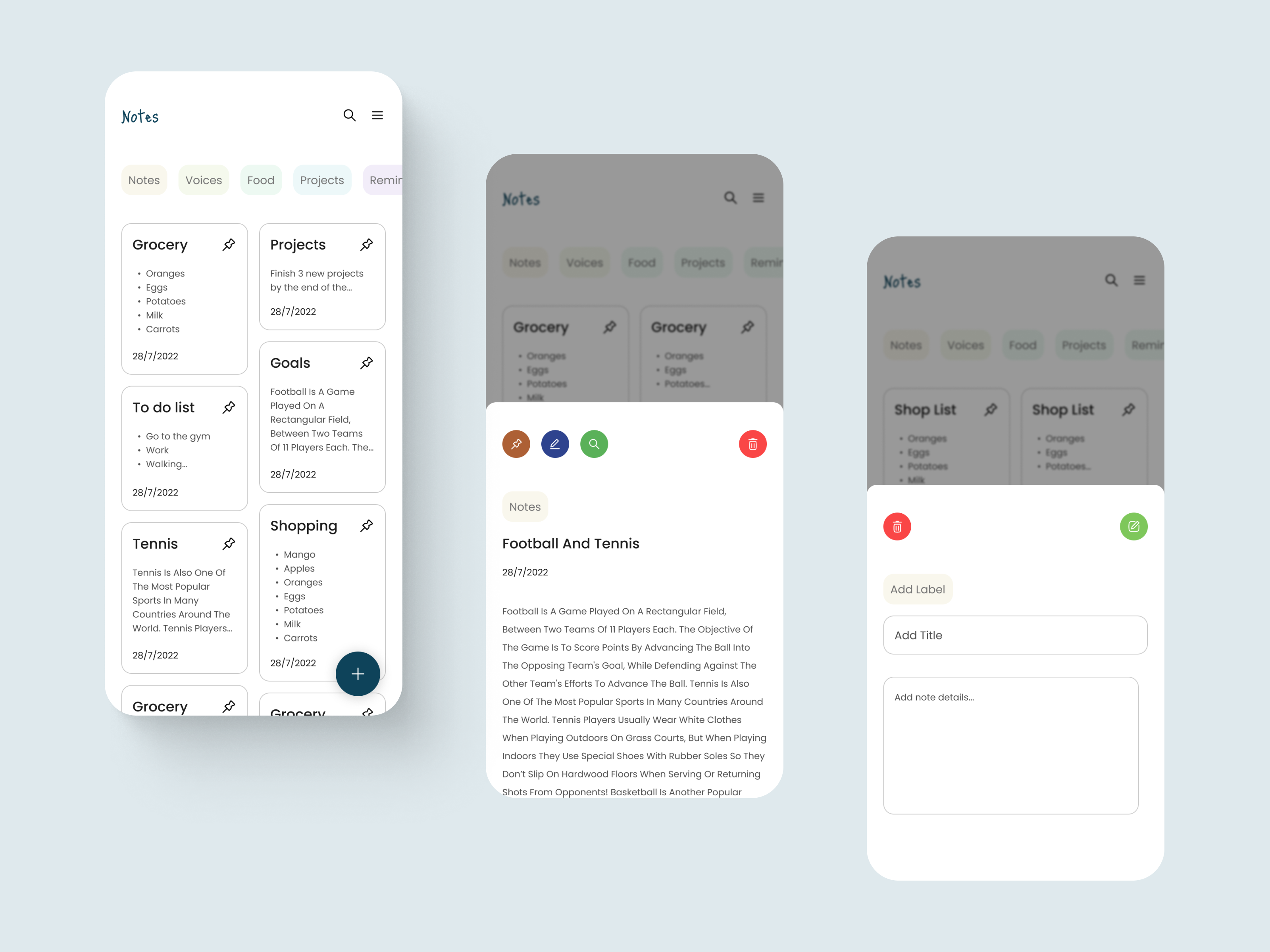 Notes App by Mohamed Saleh on Dribbble