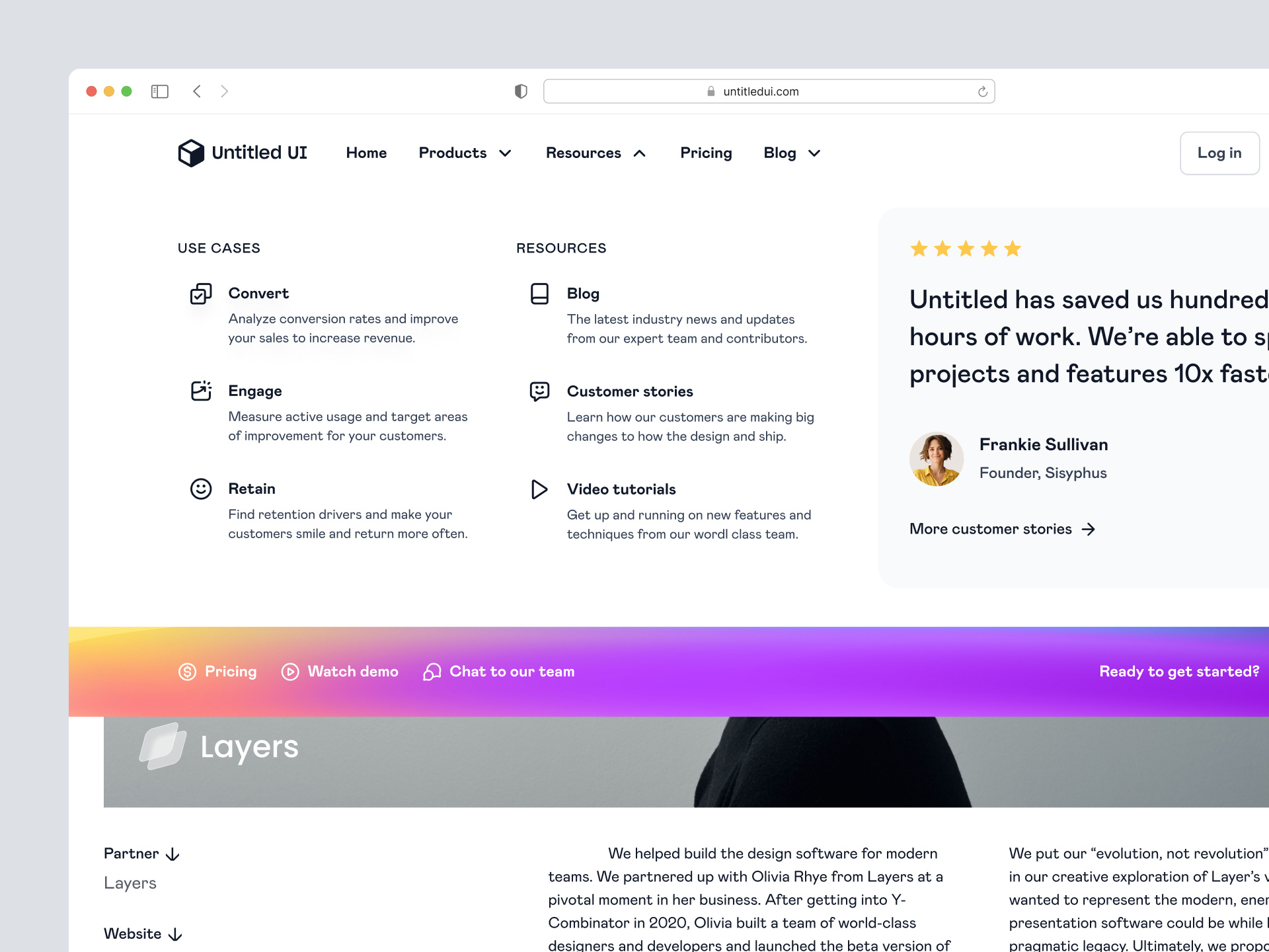 Header meganav — Untitled UI by Jordan Hughes® on Dribbble