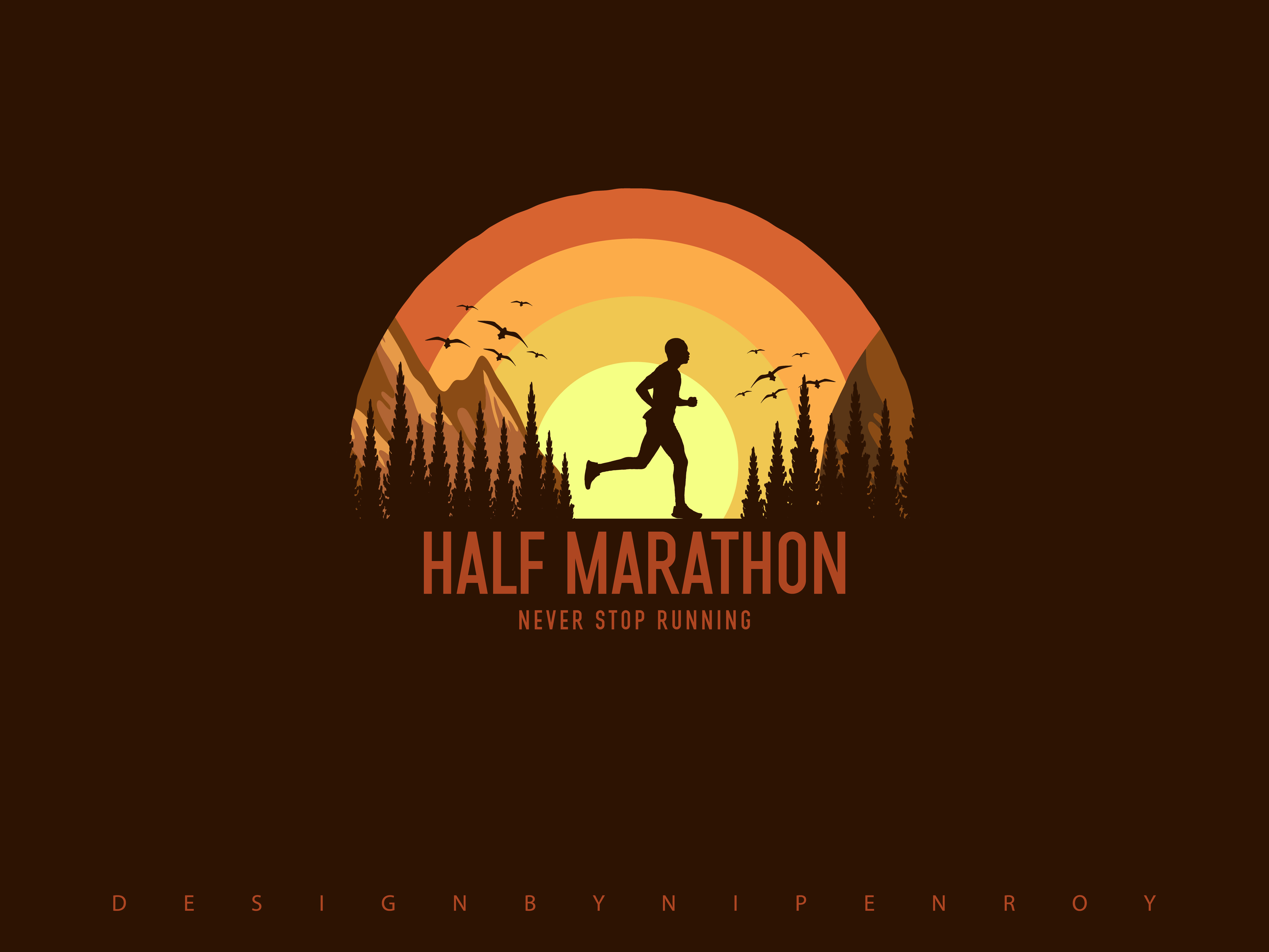 Half Marathon Logo by Nrepen Roy on Dribbble