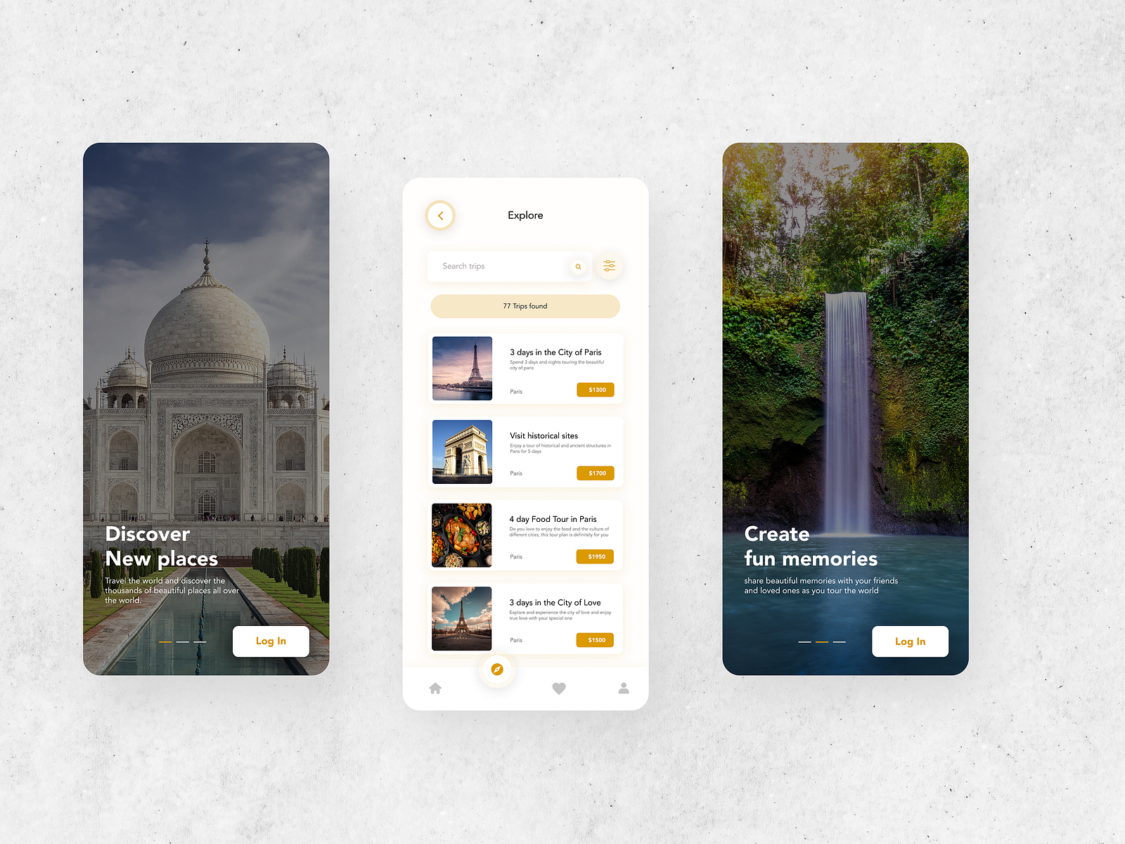 Vacation App by Samuel on Dribbble