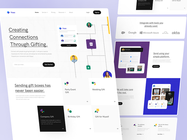 Gippy - Corporate and Personal Gifting Landing Page by Alèn for Vektora on Dribbble