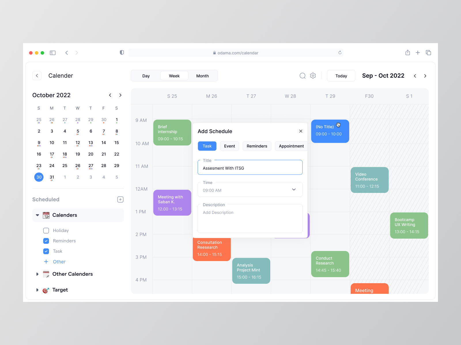 Dashboard Calendar 🔥 by Rohmad Khoirudin for Odama on Dribbble