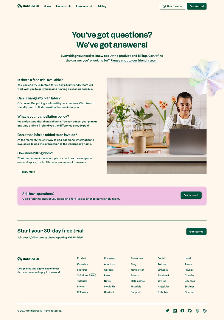 Frequently Asked Questions (FAQs) — Untitled UI by Jordan Hughes® on ...