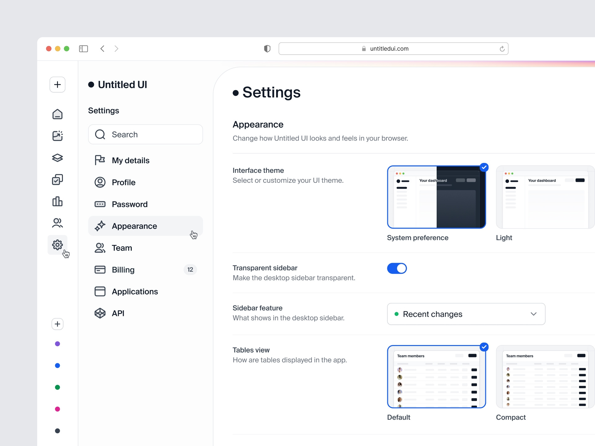 Display preferences settings — Untitled UI by Jordan Hughes® on Dribbble
