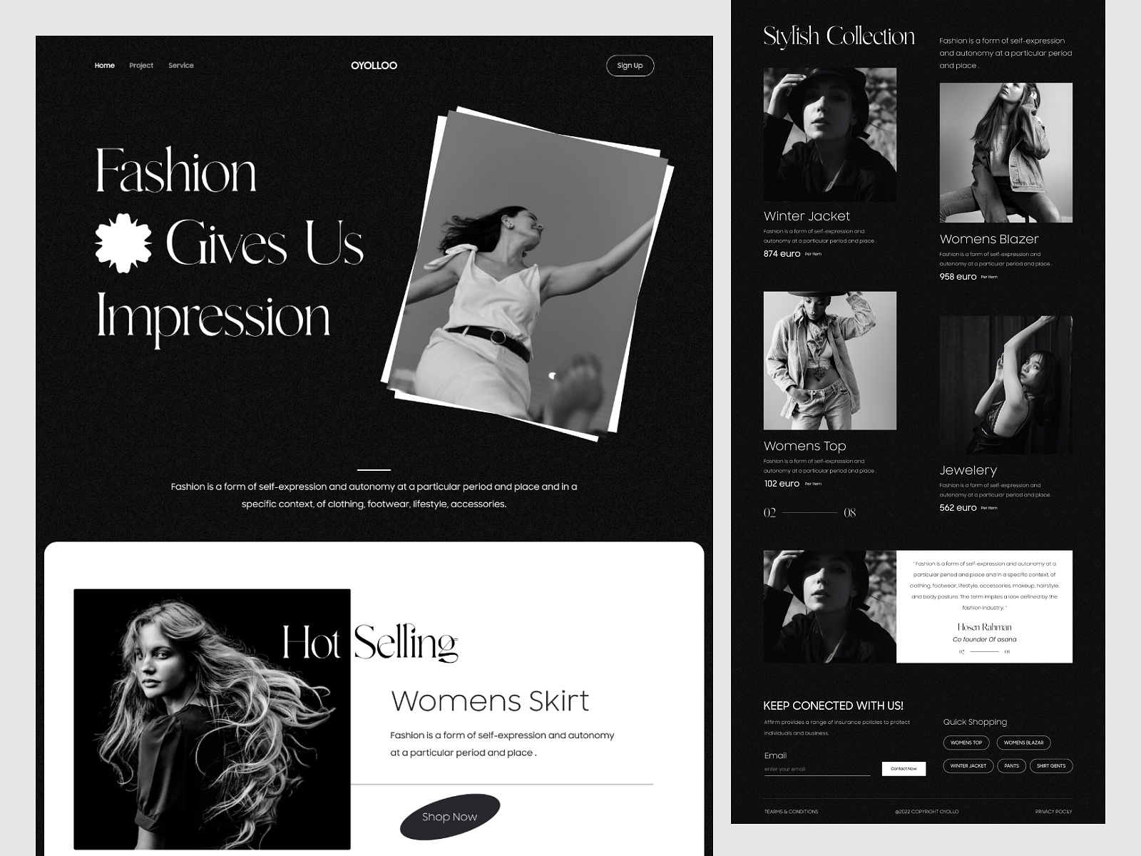 Fashion E-Commerce Website Landing Page Template by Saiful Miah for ...