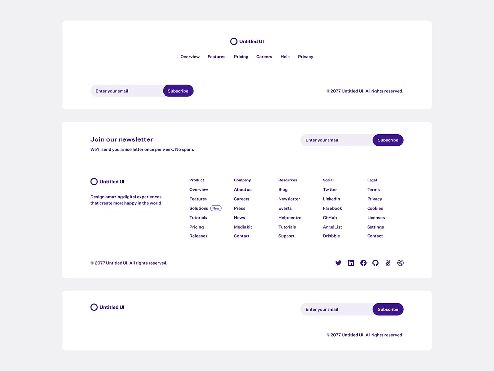 Website Footer designs, themes, templates and downloadable graphic ...