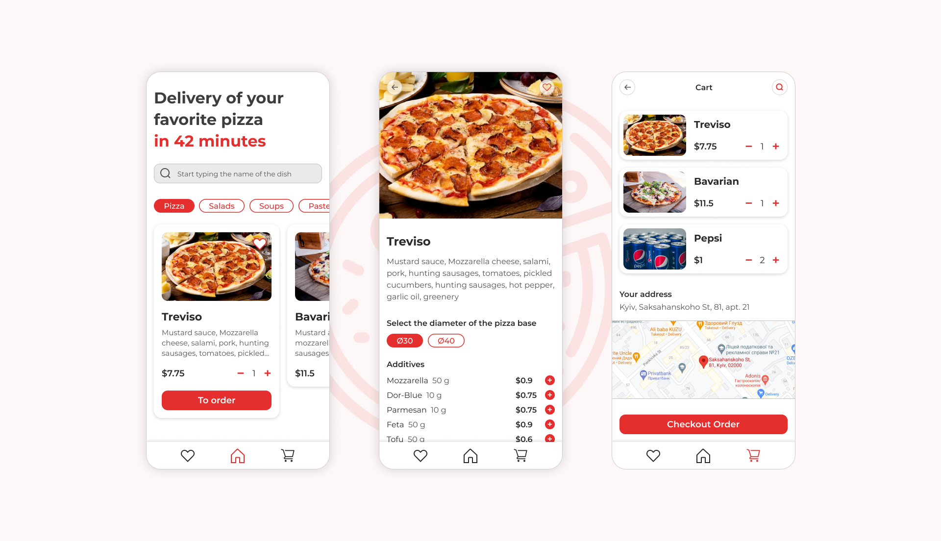Pizza Delivery App by Oleksandr on Dribbble