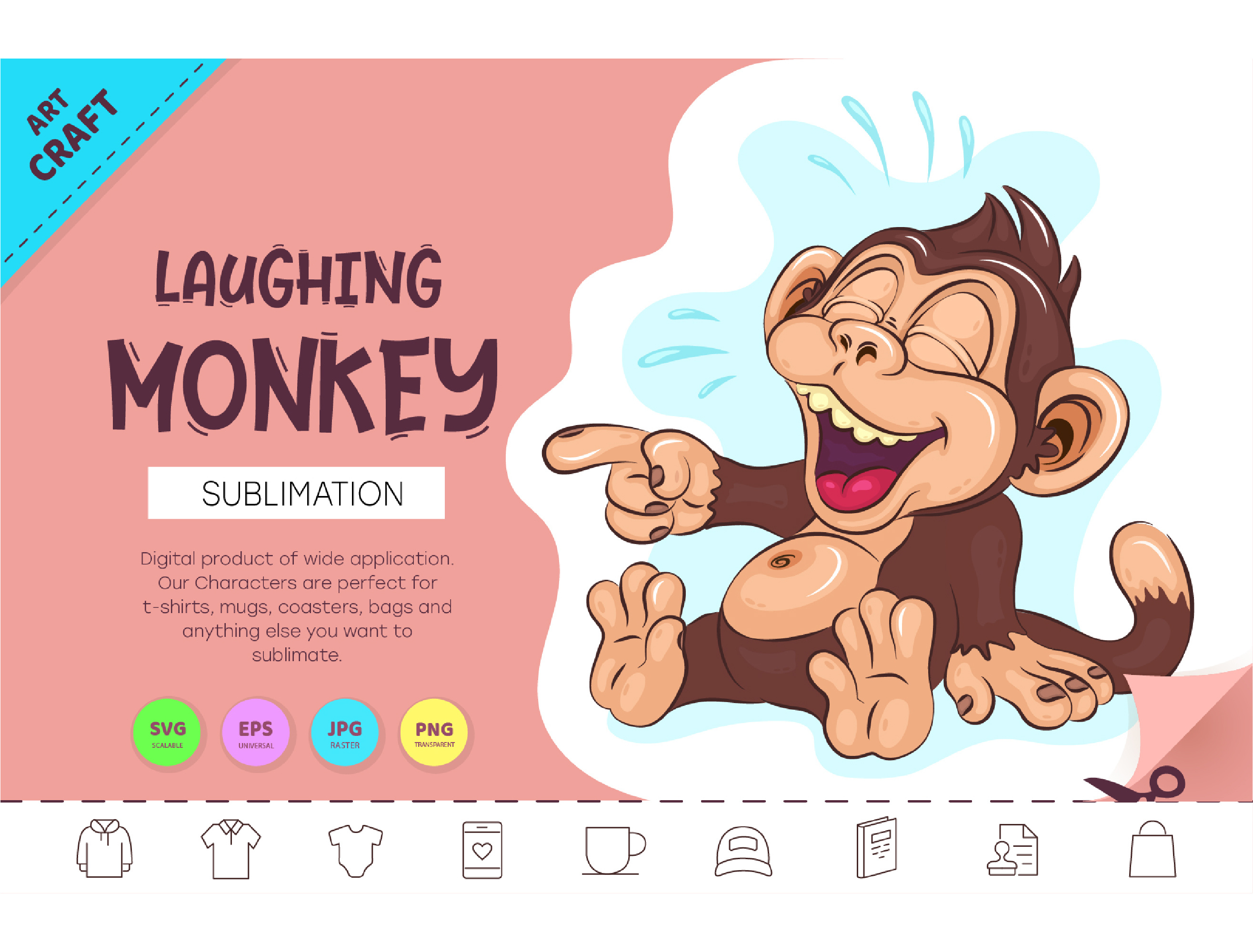 Cartoon Laughing Monkey. by Andrey KENO on Dribbble