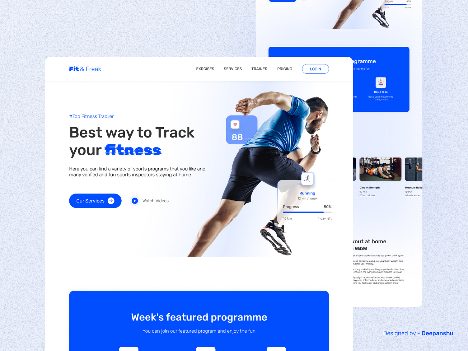 Fit&Freak Website UI Design by Metafic for Metafic on Dribbble
