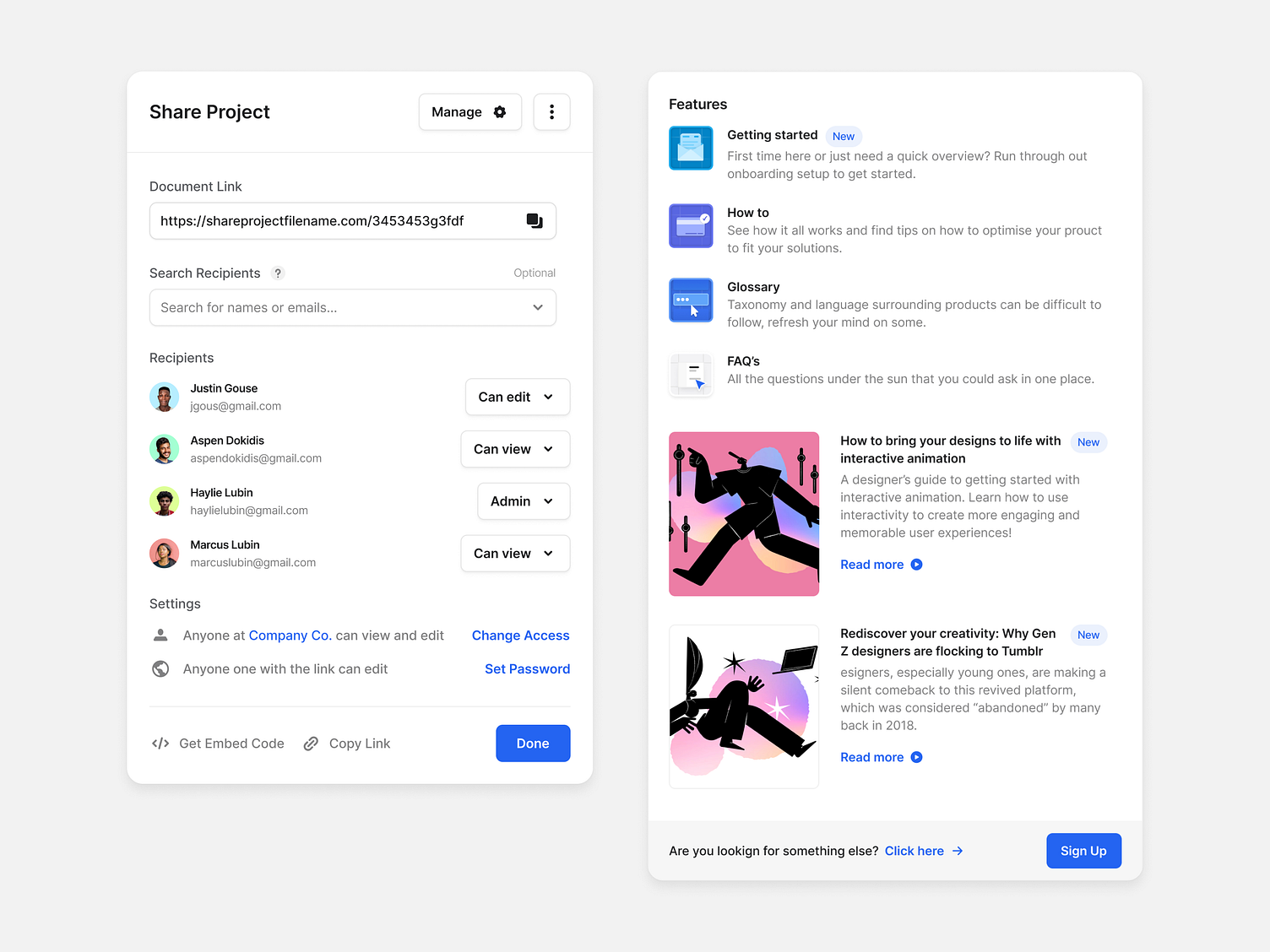 Modal components by Monty Hayton on Dribbble