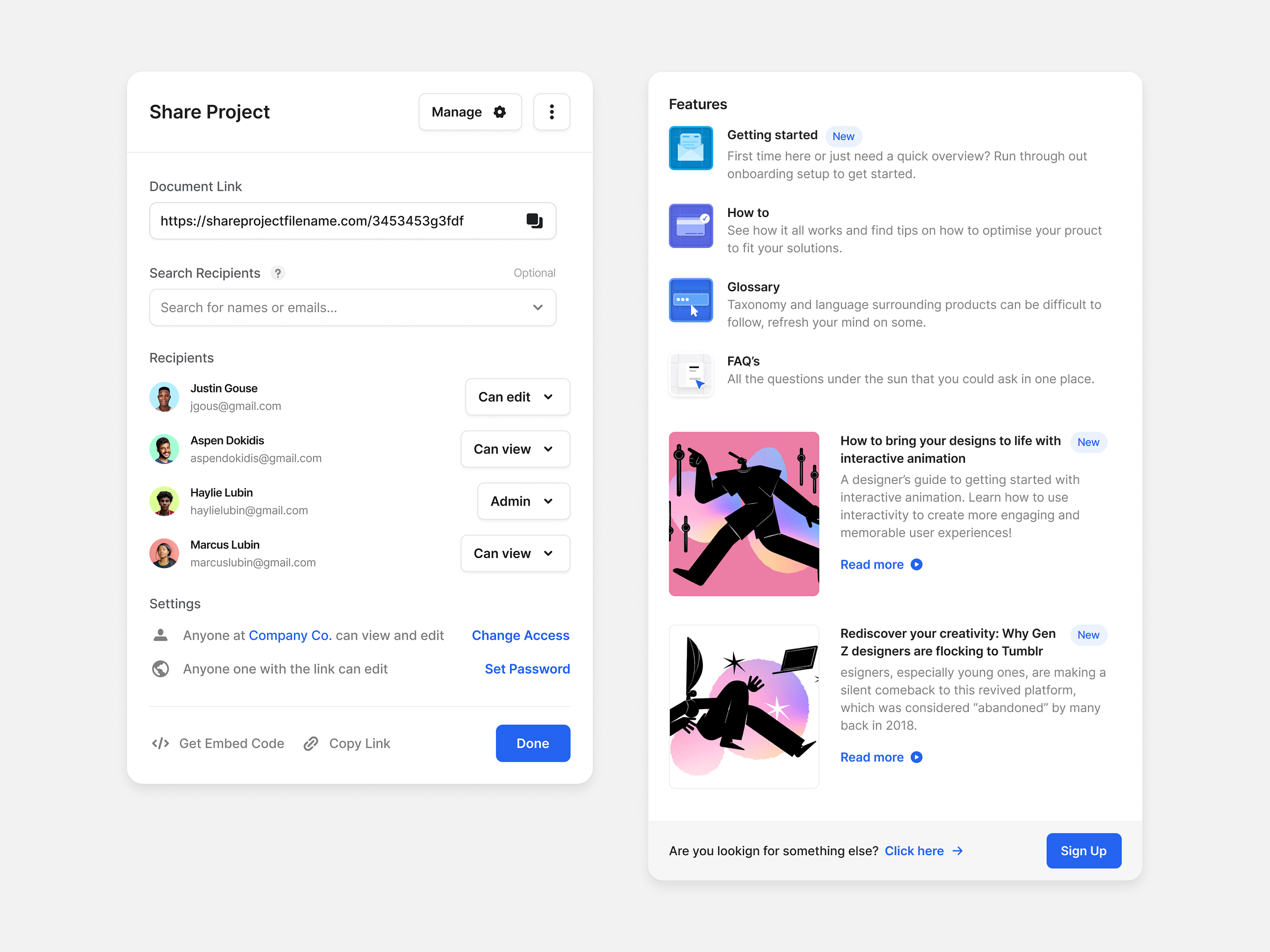 Modal components by Monty Hayton on Dribbble