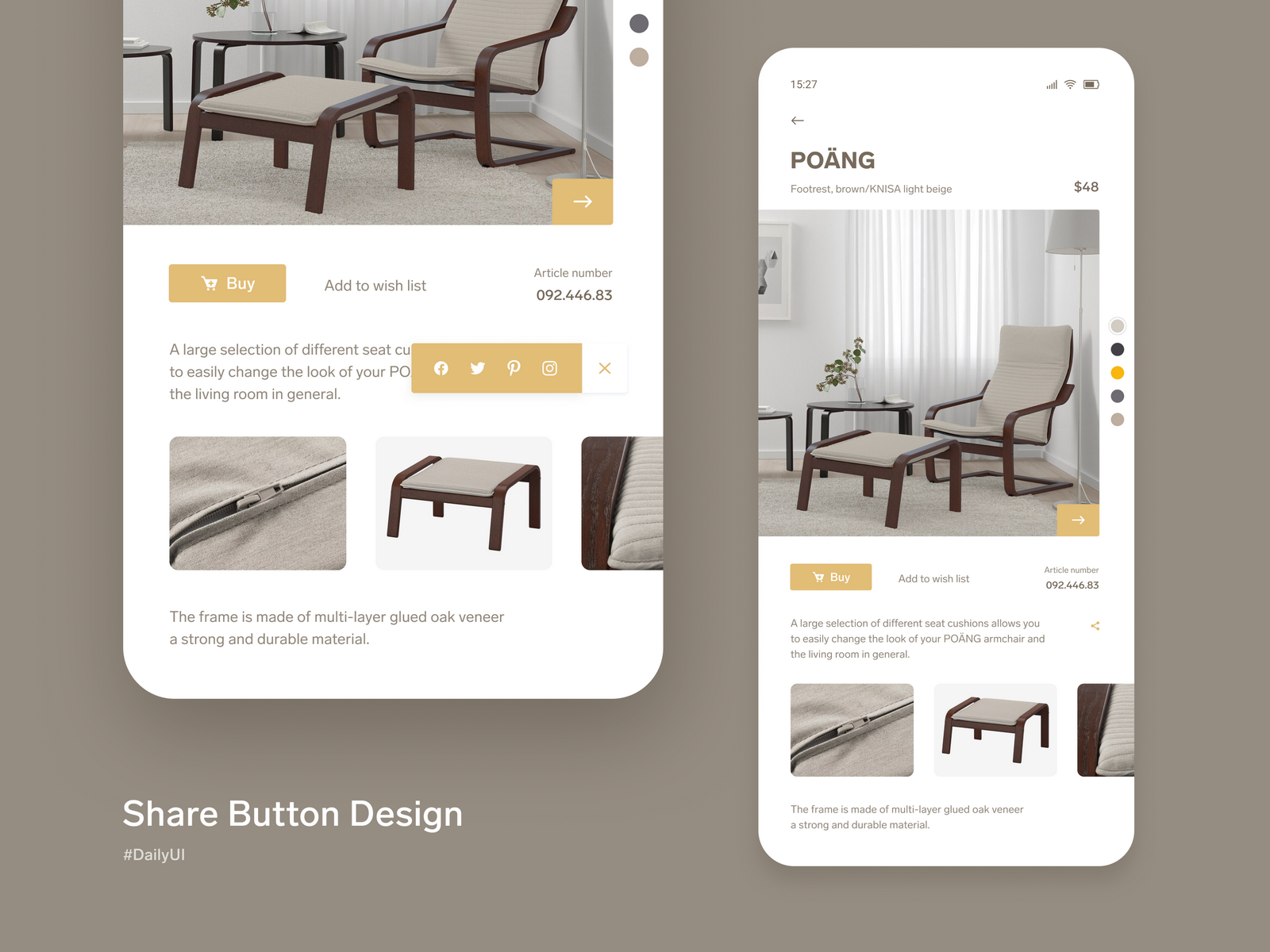 Share Button Design By George Davydov On Dribbble