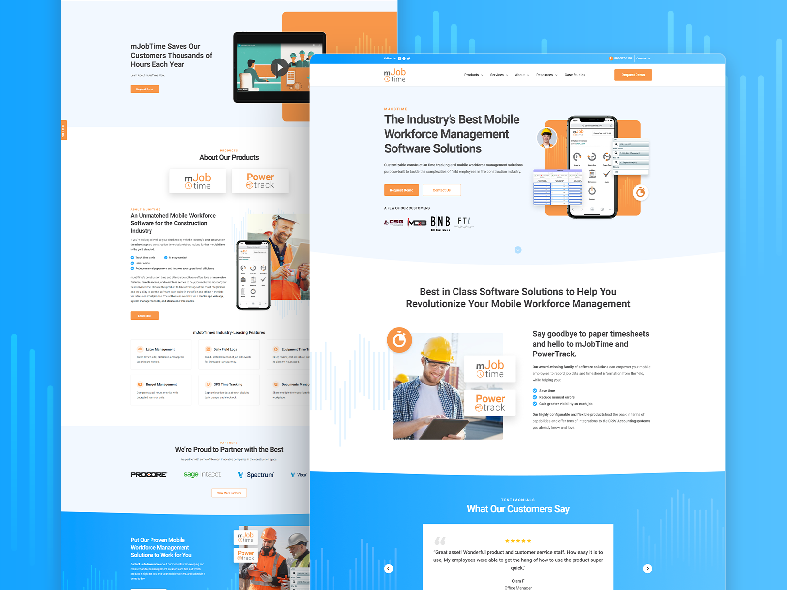 mJobtime Performance Website Redesign by Konstruct Digital on Dribbble