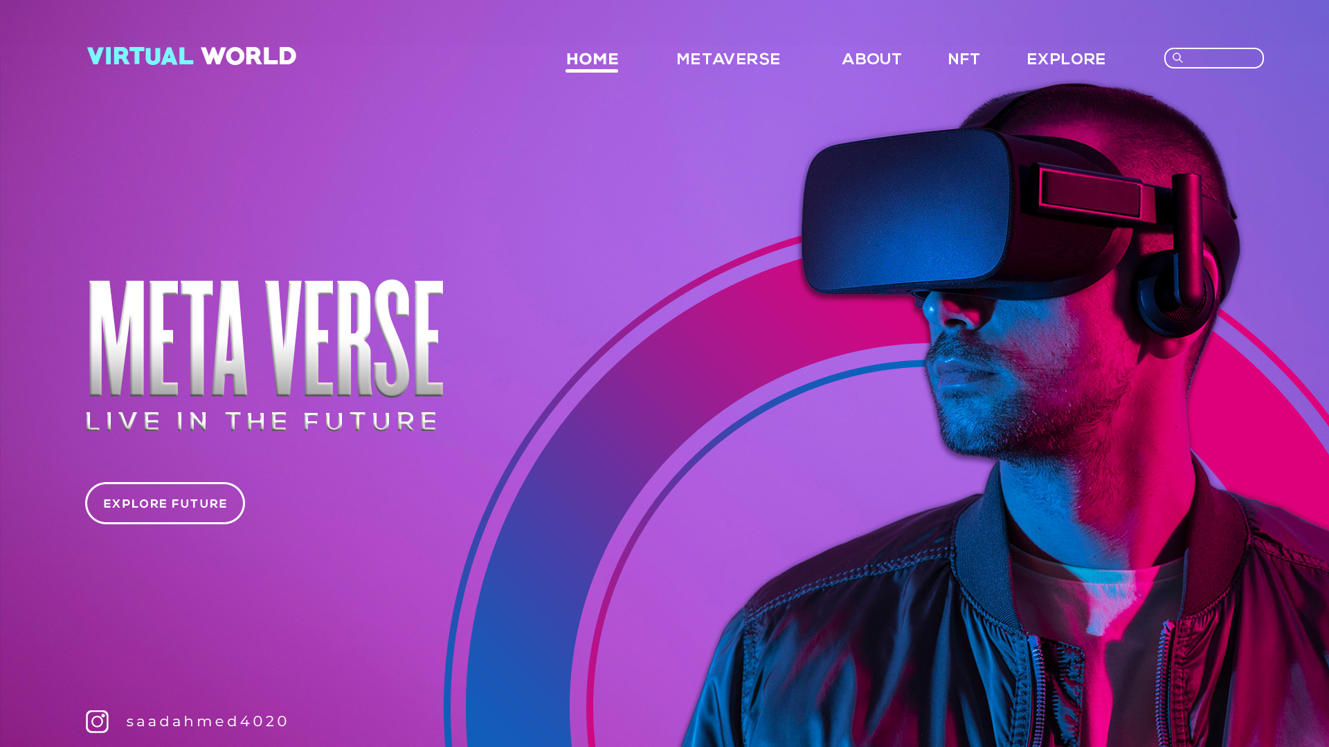 Meta Verse Webpage Design Concept by Saad Ahmed on Dribbble