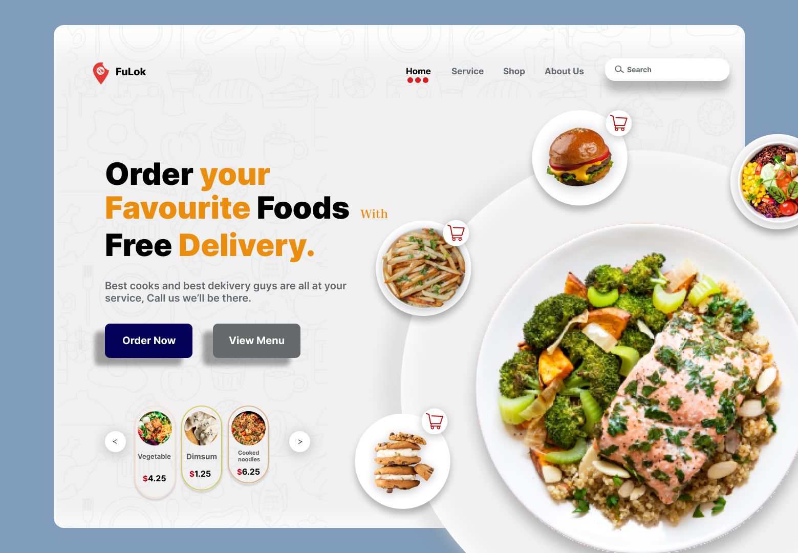 Food order Website Design by Phillip Ogunnubi on Dribbble